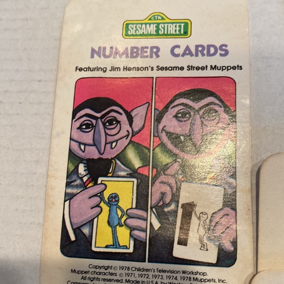 Children’s network | Toys | Vintage 978 Sesame Street Number Cards Plus ...